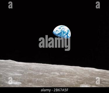 Apollo 8 - NASA, 1968. Earthrise, taken on December 24, 1968, by Apollo ...