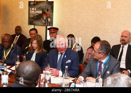 The Prince of Wales and Tim Wainwright from WaterAid (left) attend the ...