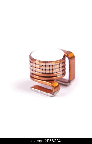 Power SMD air coil inductor for high power electronics isolated on the ...