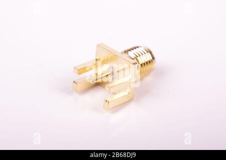 Female printed circuit board edge launch SMA connector for RF and ...