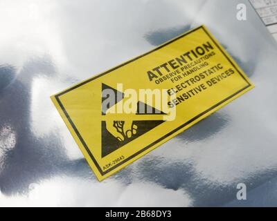 Electrostatic sensitive devices marking label and electronic component ...