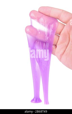 Modern fluffy sticky material called slime Stock Photo - Alamy