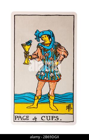 2 of cups tarot card from the Rider Tarot Cards designed by Pamela Colman Smith under ...