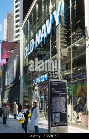 Shoppers outside an Old Navy store in the East River Mall in East ...