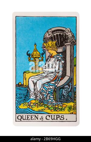 2 of cups tarot card from the Rider Tarot Cards designed by Pamela Colman Smith under ...