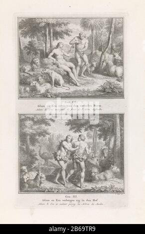 Adam and Eve hide from God, Nicolaes de Bruyn, 1581 - 1656 Stock Photo ...