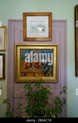 Claude Monet paintings inside his house Stock Photo - Alamy