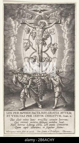 Allegory on the two laws, Hieronymus Wierix, 1607 - 1619 print Two of ...