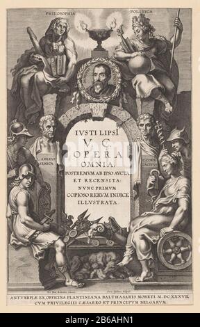 Allegorical title page with the portrait of writer Edward Samson Title ...