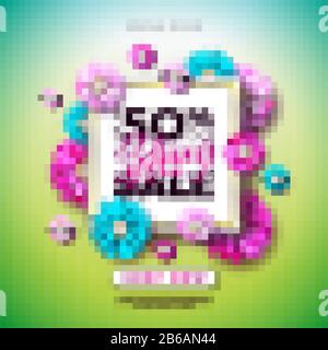 summer sale banner with flowers letter Stock Vector Image & Art - Alamy