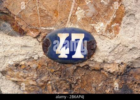 Number 47 (number forty-seven) Anniversary celebration design with a ...