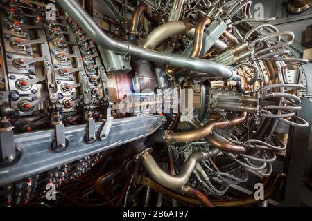 Gas turbine engine of feed gas compressor located inside pressurized ...