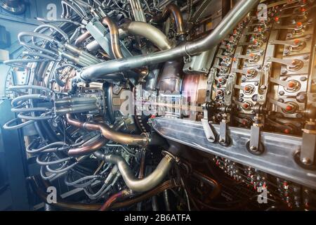 Gas turbine engine of feed gas compressor located inside pressurized ...