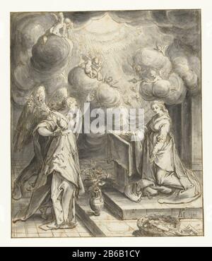 The Annunciation. Pen and ink drawing Stock Photo - Alamy