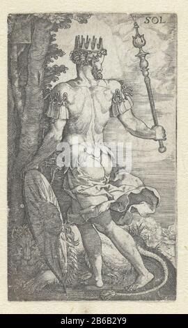 Apollo, monogrammist IB (16th century), 1528 print Apollo like the sun ...