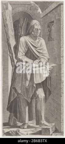 Apostle Andreas with cross; Christ and the apostles Stock Photo - Alamy