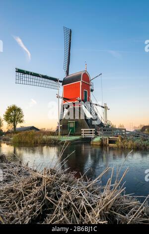 The old mill in the autumn frost in the cotswold village of Lower ...