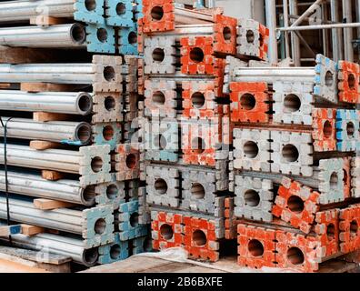 The falsework Decking system legs for construction of suspended ...