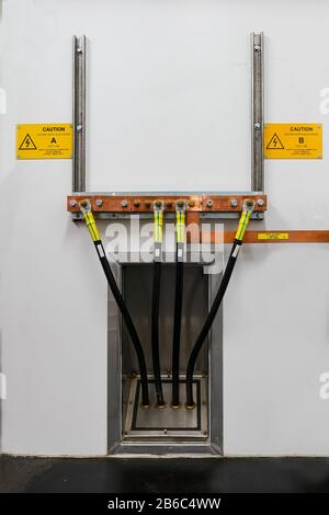 Substation Main Earth Test Point showing bonding to metalwork Stock ...