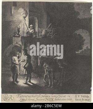 The Good Samaritan pays the innkeeper, Jan van de Velde (II), 1620 ...