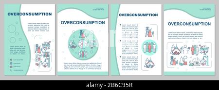 Pollution brochure template. Environmental damage. Flyer, booklet ...