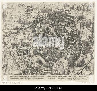 Siege of Ostend: Plan of the city with all defenses, 1601, 1613 - 1615 ...