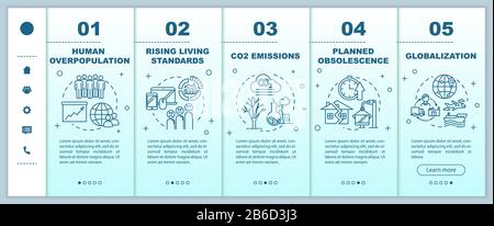 Overconsumption vector infographic template. Ecological issue ...