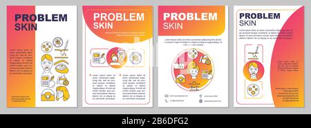 Problem skin, acne and pigmentation brochure template. Flyer, booklet ...