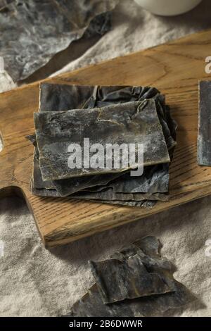 Raw Dried Kombu Kelp Seaweed Ready to Cook Stock Photo - Alamy