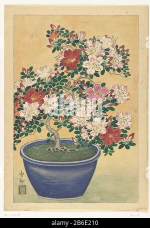 Ohara Koson – Flowering Azalea in a Pot (Bloeiende azalea in pot ...