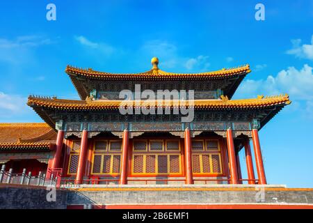 Beijing, China - Jan 9 2020: Wumen (Meridian Gate) of the Forbidden ...