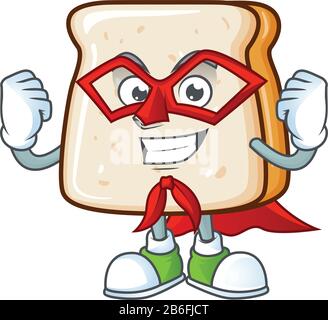 Super hero slice bread cartoon character Stock Vector Image & Art - Alamy