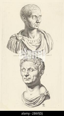 Portrait of Julius Caesar, print maker: Johann Heinrich Lips, after ...