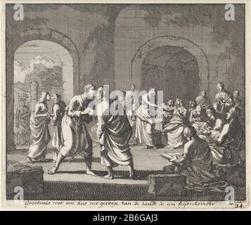 Illustration of A Meeting of the first Christians in Rome with the ...