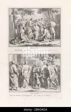 Christ heals the two blind men at Jericho, painting by Nicolas Poussin ...