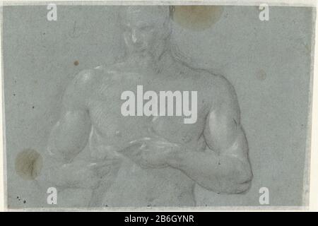 Christ pointing to the wound in his side; Sketch sheets with figure ...