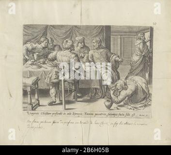 Ambrosius Francken Christ in the house of Maria and Martha. Copper ...