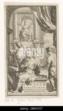 Process of writing a text letter on a white sheet of paper with old ...