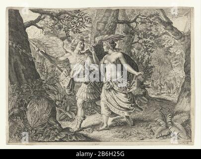 Circe turns Picus into a woodpecker, Metamorphoses of Ovid (series ...