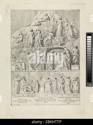 De Apotheose Van Homerus, Giovanni Battista Galestruzzi, 1658 print An ...