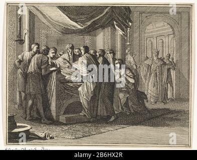 The death of the firstborn of the Pharaoh, Caspar Luyken, 1712 print ...