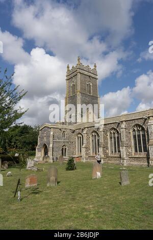 English village church; Exterior of the 17th century Church of St Mary ...