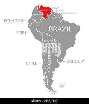 Map of Venezuela in South America Stock Photo - Alamy