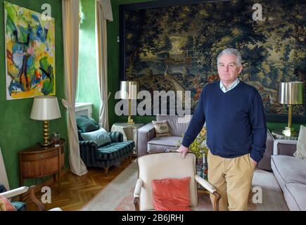 Lietzen, Germany. 10th Mar, 2020. A coat of arms hangs in the ...