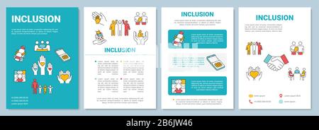 Inclusion brochure template. Disabled aid. Socialization, education ...