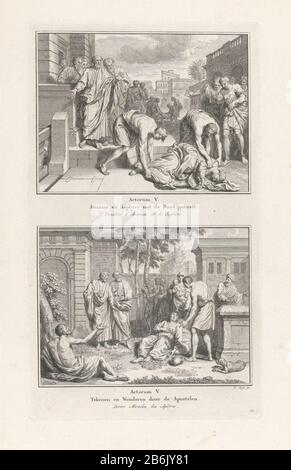 Death of Ananias and Sapphira Stock Photo - Alamy