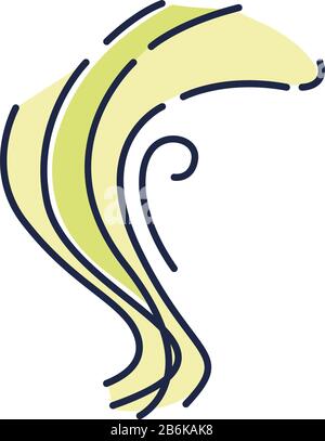 Bad smell green RGB color icon. Stinky scent. Toxic gas, stench ...