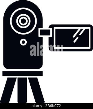 Small camcorder icon simple vector. Video camera. Record movie Stock ...
