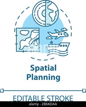 Spatial planning concept icon. Distribution and regulation. Public ...