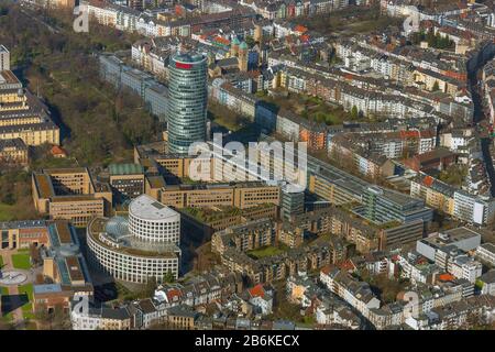 Aerial view, ERGO headquarters, insurance company, Duesseldorf ...